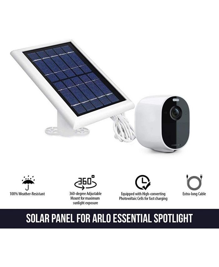 Wasserstein Solar Panel with 13ft Cable for Arlo Essential Spotlight/XL ...