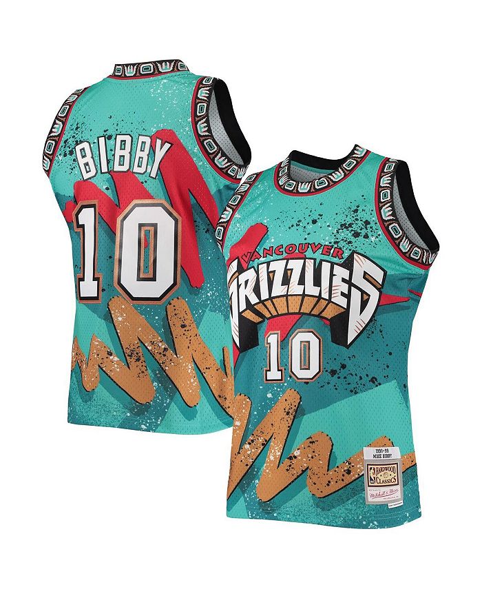 Mitchell & Ness Men's Mike Bibby Teal Vancouver Grizzlies Hardwood ...