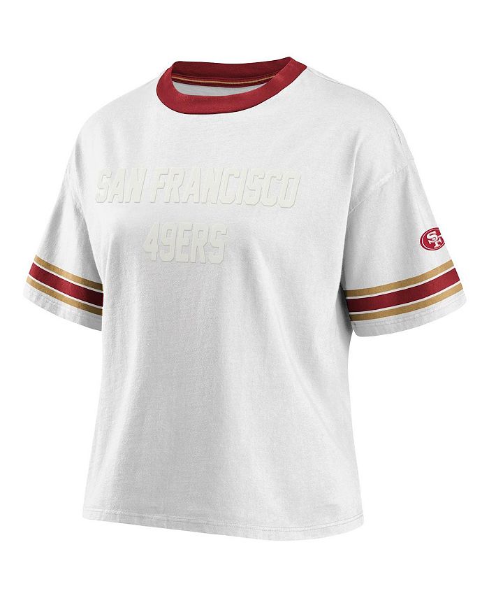 WEAR by Erin Andrews Women's White San Francisco 49ers Crop T-shirt ...