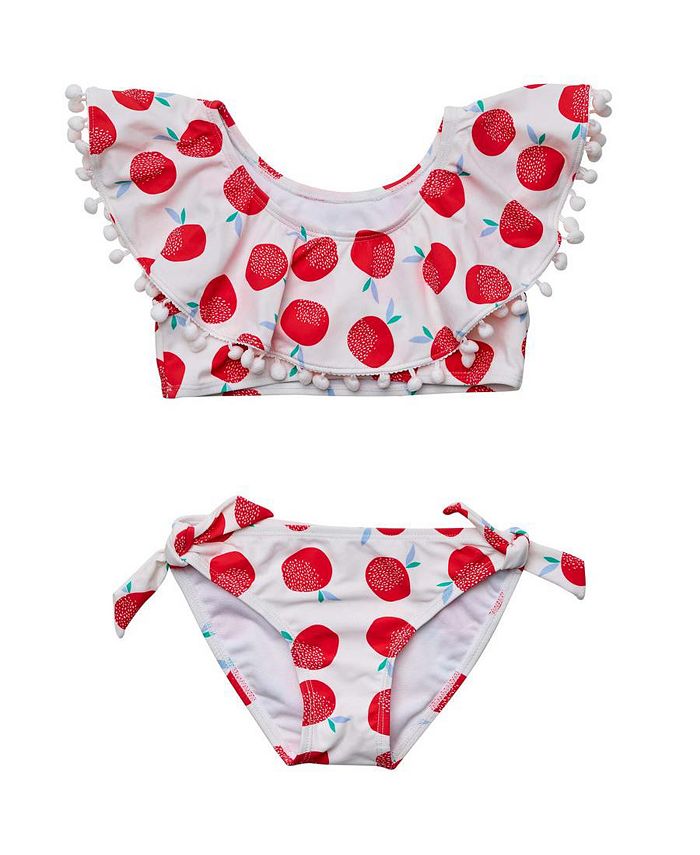Snapper Rock Toddler|Child Girls Juicy Fruit Sustainable Flounce Bikini ...