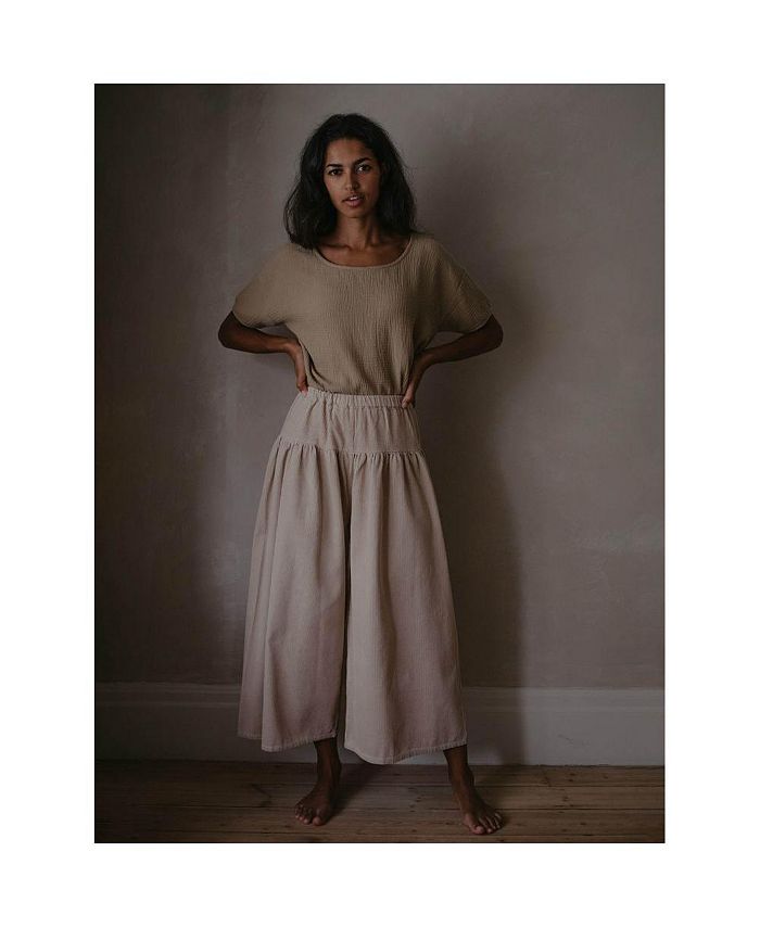 The Simple Folk Women's Maternity Single Button Linen Muslin Top - Macy's