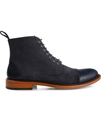 Taft Men's Troy Handcrafted Leather and Suede Dress Boots - Macy's