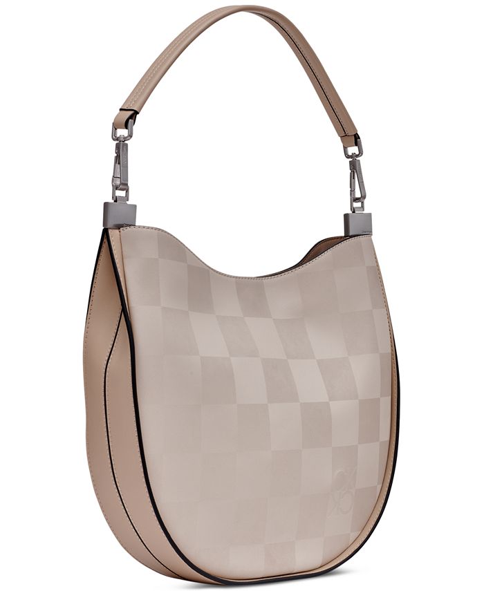 Calvin Klein Celestine Medium Signature Embossed Checkered Shoulder Bag ...