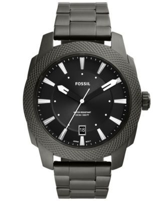 Fossil Men's Machine Quartz Gray Stainless Steel Bracelet Watch, 49mm ...