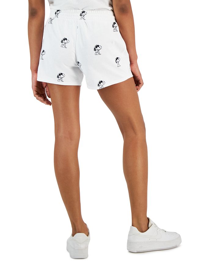 Peanuts Juniors' Snoopy-Print Pull-On Shorts - Macy's