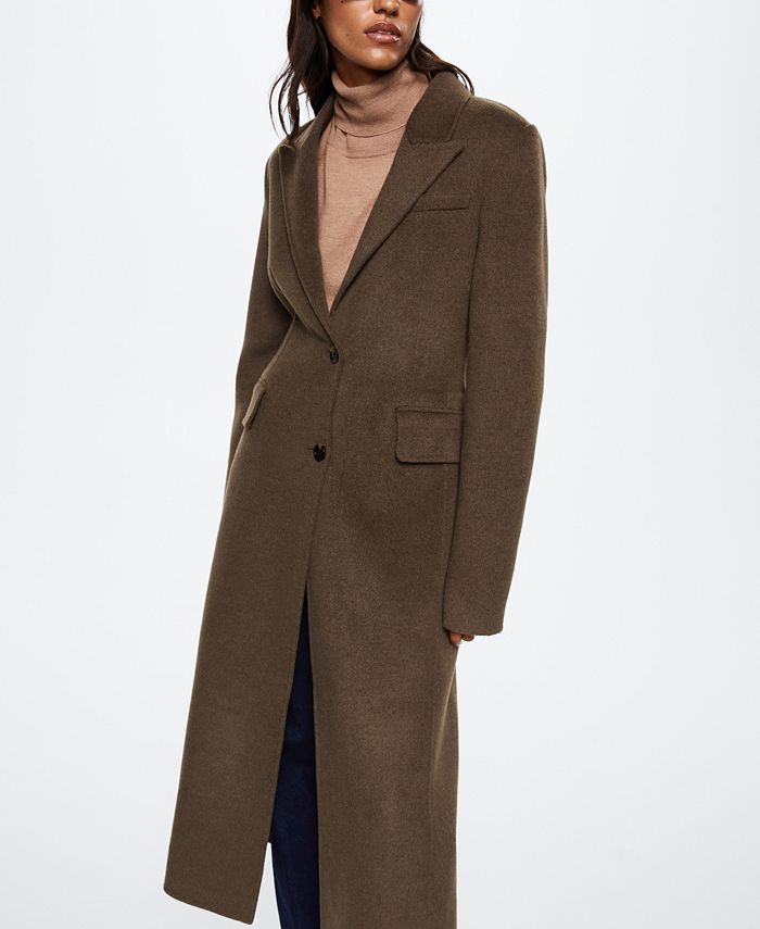 MANGO Women's Fitted Handmade Coat - Macy's
