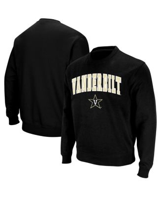 Men's Colosseum Black Vanderbilt Commodores Arch and Logo Crew Neck ...