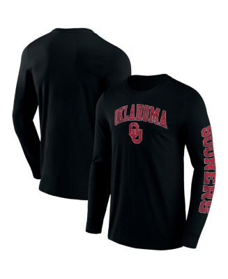 Men's Fanatics Black Oklahoma Sooners Distressed Arch Over Logo 2.0 ...