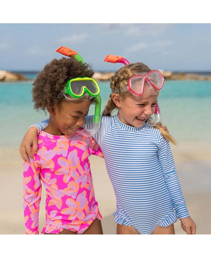 Snapper Rock Toddler, Child Girls Hibiscus Hype LS Surf Suit - Macy's