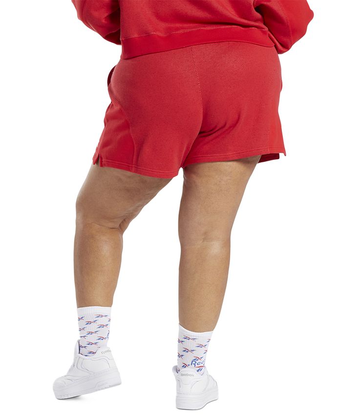 Reebok Classics Plus Size Varsity Cotton High Rise Shorts & Reviews ...