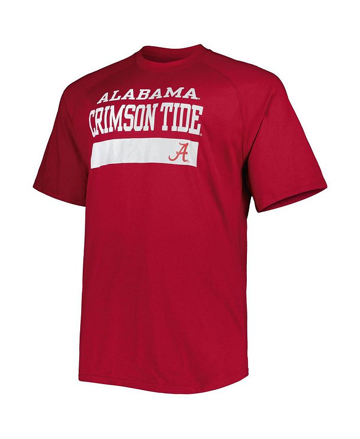 Profile Men's Crimson Alabama Crimson Tide Big and Tall Raglan T-shirt ...