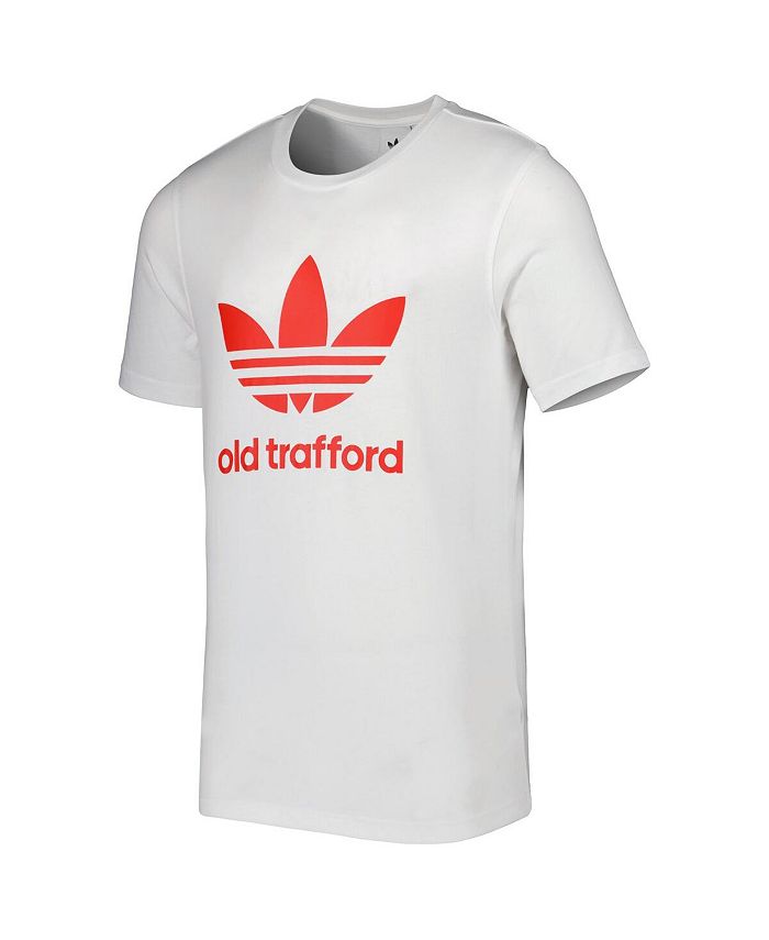 adidas Men's White Manchester United Old Trafford Trefoil T-shirt - Macy's