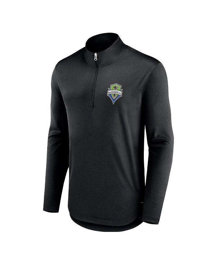 Fanatics Men's Black Seattle Sounders Fc Iconic Quarter-Zip Jacket - Macy's