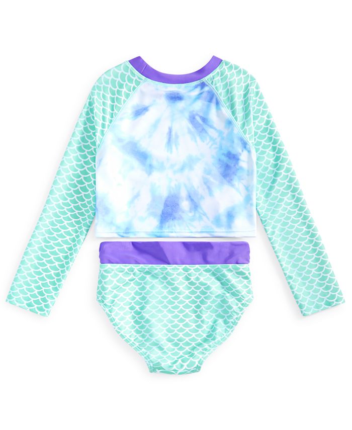 Dreamwave Little Girls 2-Pc. Little Mermaid Rash Guard Swimsuit - Macy's