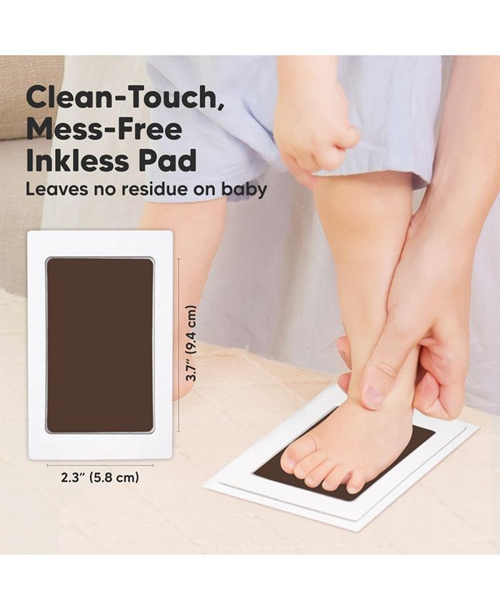 KeaBabies 2pk Inkless Ink Pad for Baby Hand and Footprint Kit, Clean ...
