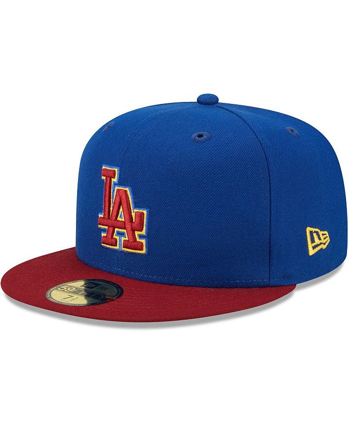 New Era Men's Royal, Red Los Angeles Dodgers Logo Primary Jewel Gold ...