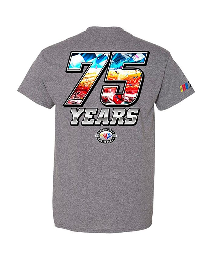 E2 Apparel Men's Heather Gray NASCAR 75th Anniversary T-shirt - Macy's