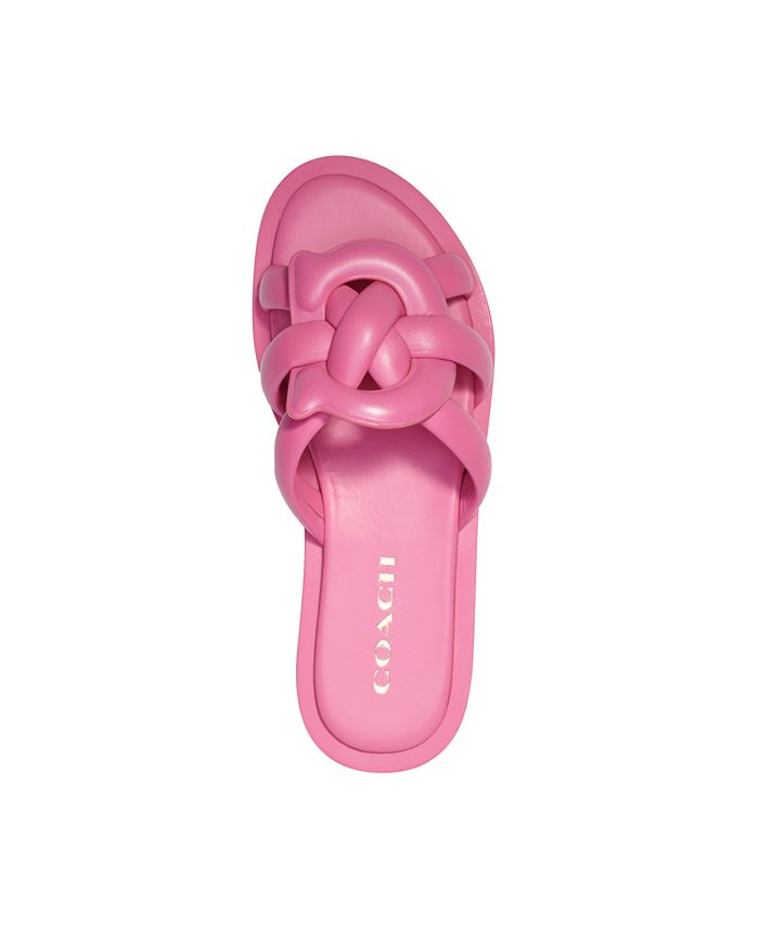 COACH Women's Georgie Soft Signature Slide Sandals - Macy's