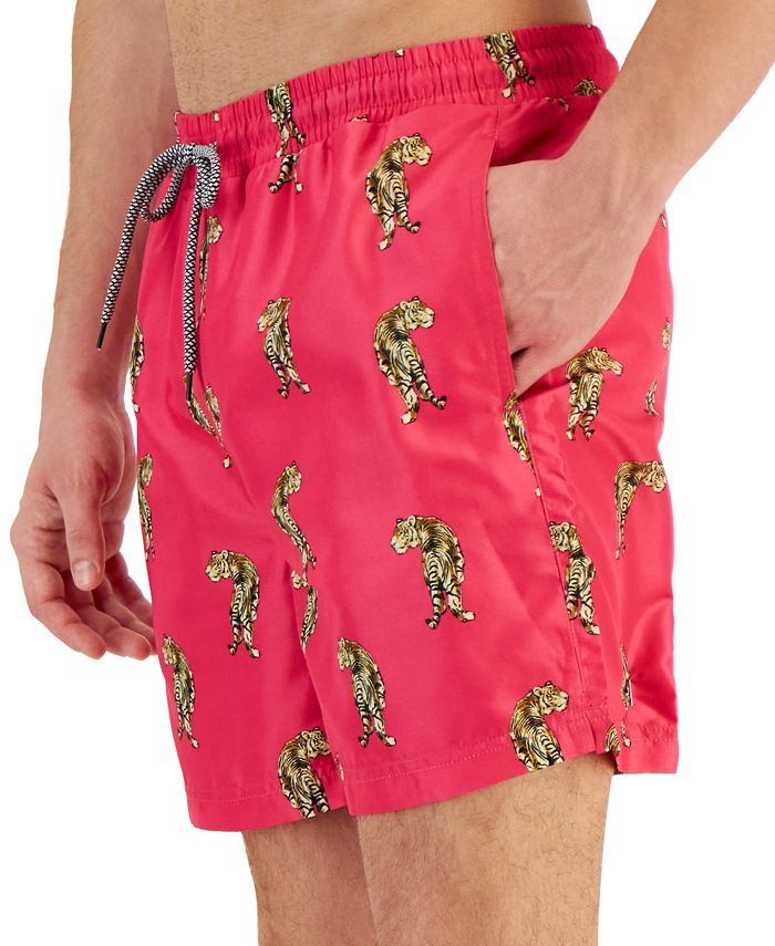 I.N.C. International Concepts Men's Wild Cats Quick-Dry Tiger-Print 5 ...