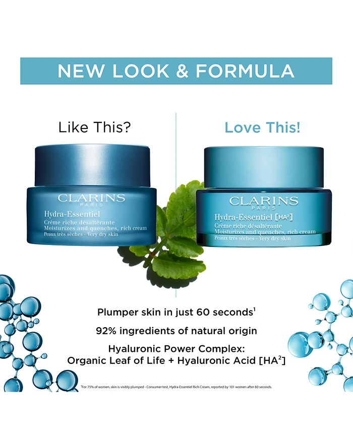 Clarins Hydra-Essentiel Rich Cream With Double Hyaluronic Acid - Macy's