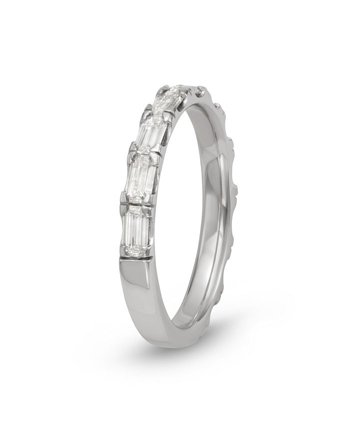 Charles & Colvard Moissanite Emerald Cut Wedding Band (1 1/10 ct. t.w ...