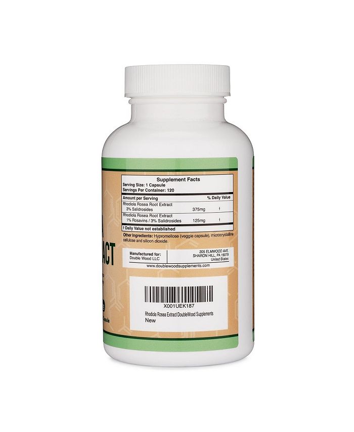 Double Wood Supplements Rhodiola Rosea - 120 x 500 mg capsules - Macy's