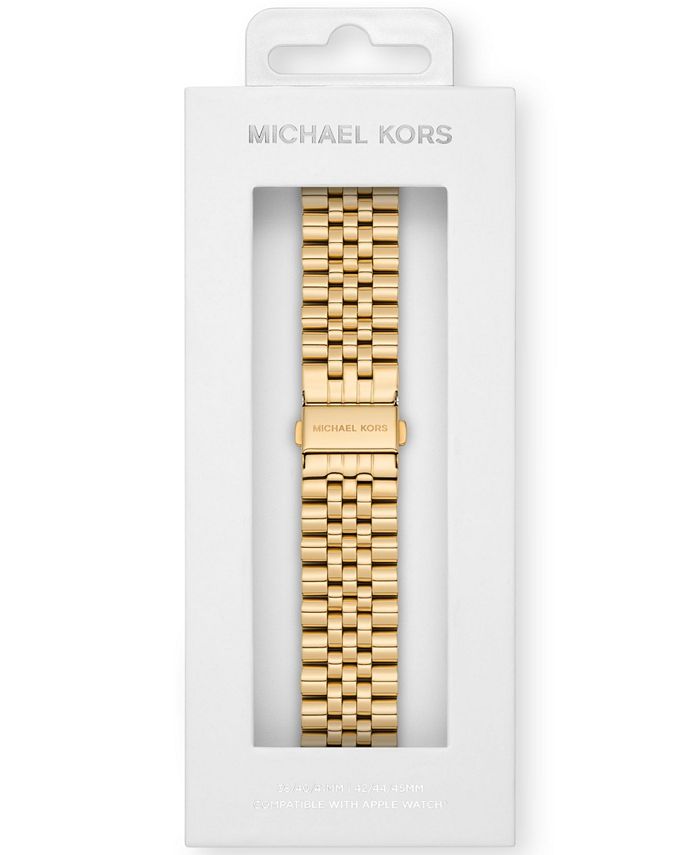 Michael Kors Unisex Gold-Tone Stainless Steel Band for Apple Watch ...