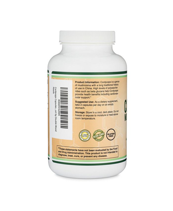 Double Wood Supplements Cordyceps Mushroom - 210 capsules, 1000 mg ...