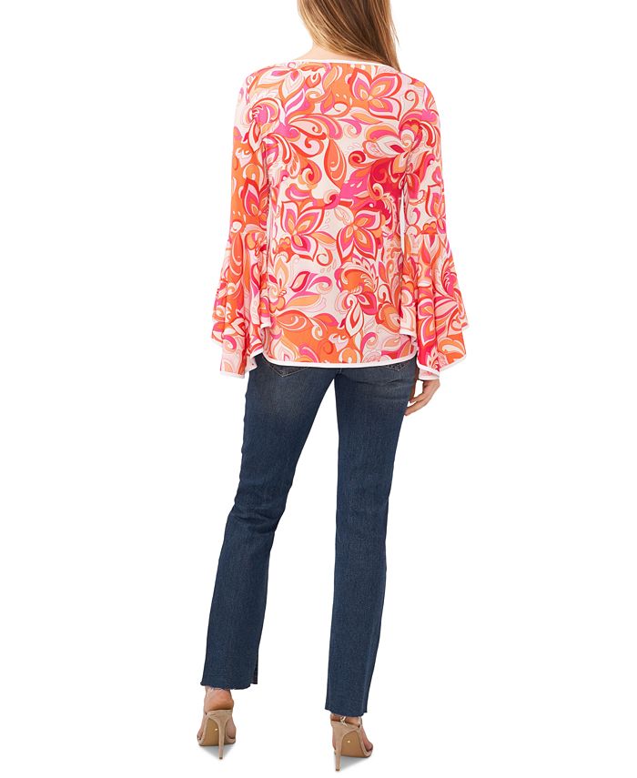 Sam & Jess Women's Bell-Sleeve Top - Macy's