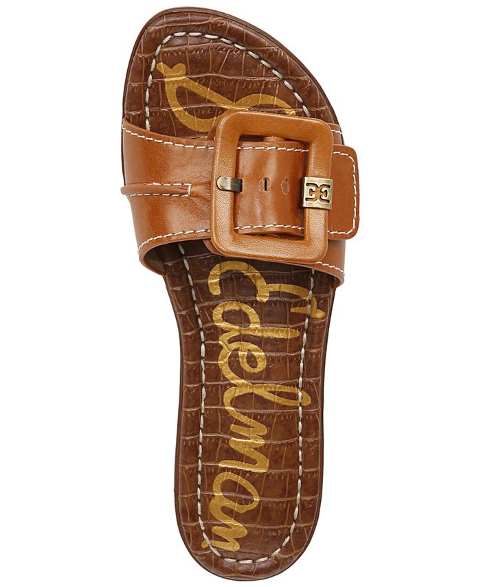 Sam Edelman Women's Gaige Buckle Slip-On Slide Sandals - Macy's