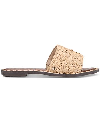 Sam Edelman Giovanna Woven Raffia Slide Sandals - Macy's