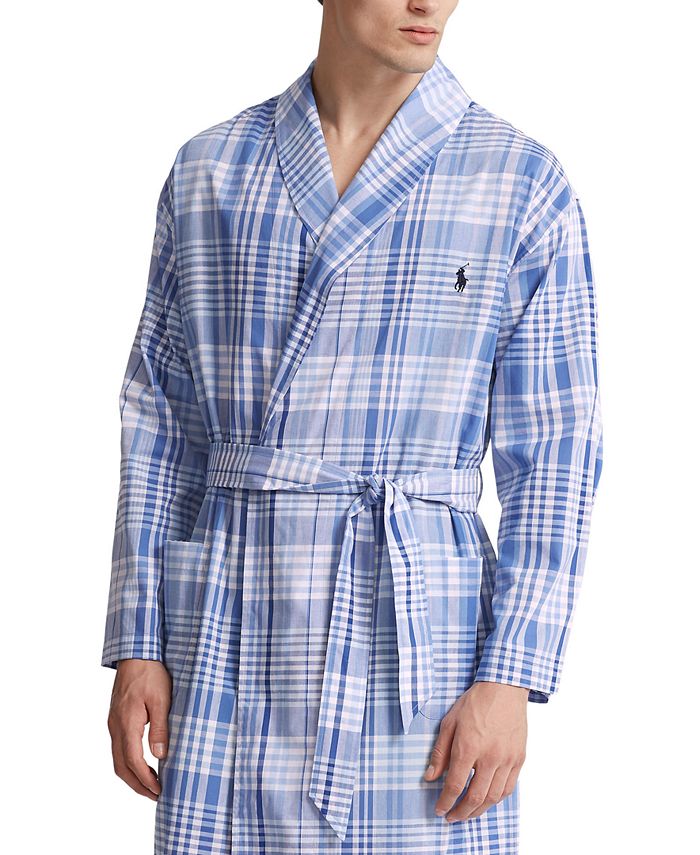 Polo Ralph Lauren Men's Cotton Plaid Robe - Macy's