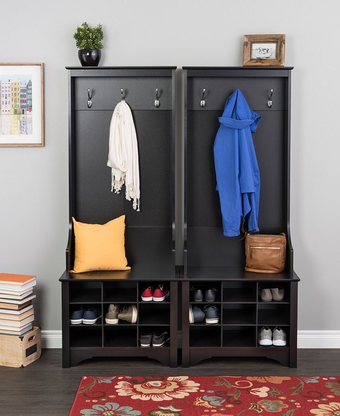Prepac Narrow Hall Tree with 9 Shoe Cubbies - Macy's