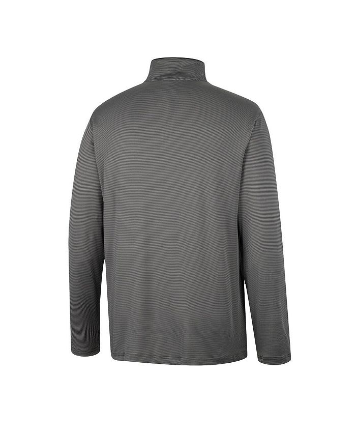 Colosseum Men's Charcoal Wisconsin Badgers Logo Quarter-Zip Windshirt ...
