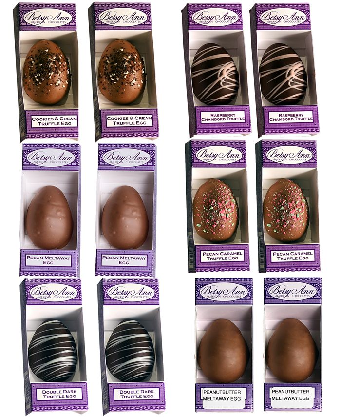 Betsy Ann Chocolates Chocolate Easter Egg Assortment Set, 12 Piece - Macy's