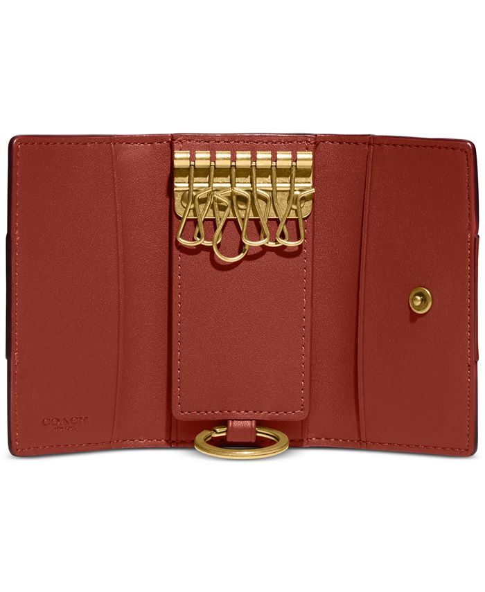 COACH Coated Canvas Signature 6 Ring Key Case - Macy's