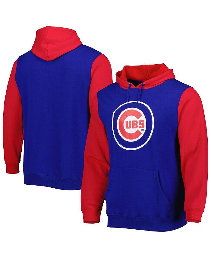 Stitches Men's Royal and Red Chicago Cubs Team Pullover Hoodie - Macy's