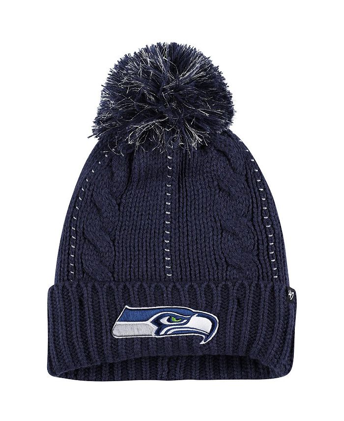 '47 Brand Women's College Navy Seattle Seahawks Bauble Cuffed Knit Hat ...