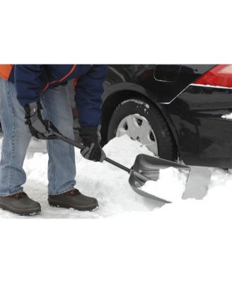Automotive Snow Shovel with Telescoping Handle, Grey, 11in