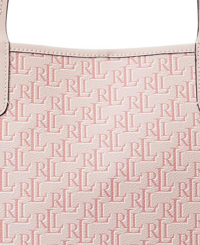 Lauren Ralph Lauren Collins Monogram Coated Canvas Tote & Reviews ...