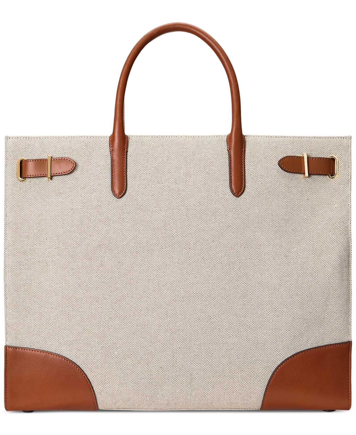 Lauren Ralph Lauren Canvas Extra-Large Devyn Tote Bag - Vanilla/Lauren Tan