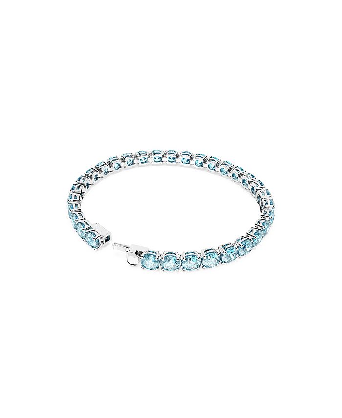 Swarovski Crystal Round Cut Matrix Tennis Bracelet - Macy's