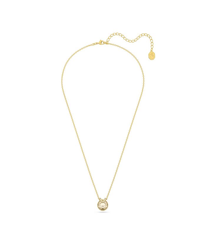 Swarovski Crystal Round Cut Bella V Pendant Necklace - Macy's