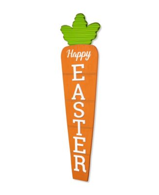 Glitzhome 41.5" H Easter Wooden and Metal Carrot Porch Decor - Macy's