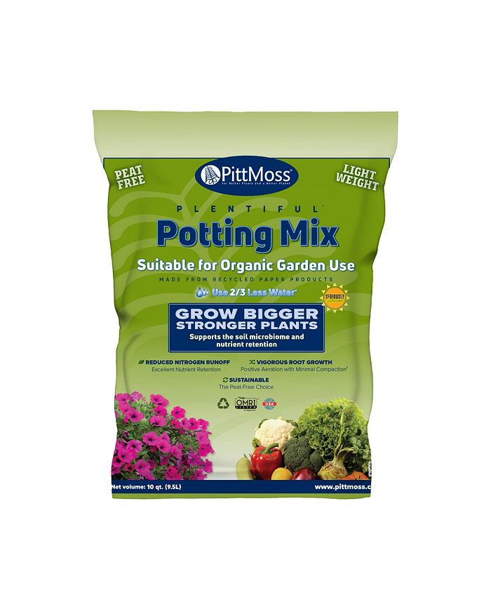 PITT MOSS PittMoss Plentiful Peat-Free Potting Mix For Gardening, 10 ...