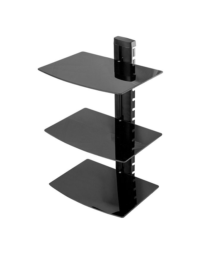 MegaMounts 3 Shelf Tempered Glass Multimedia Mounting Unit - Macy's