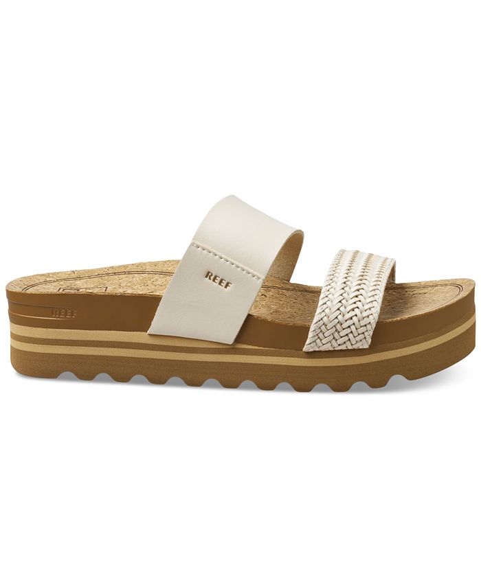 REEF Women's Cushion Vista Hi Slip-On Platform Slide Sandals - Macy's