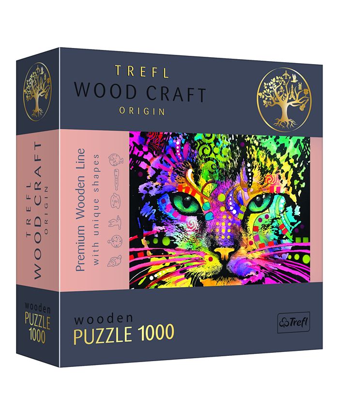 Trefl Wood Craft 1000 Piece Wooden Puzzle - Colorful Cat - Macy's