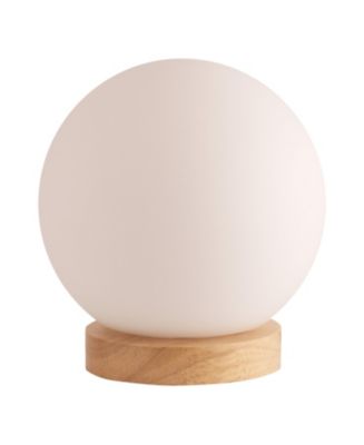 LIGHTACCENTS Light Accents Round Table Lamp Natural Wooden Base With ...