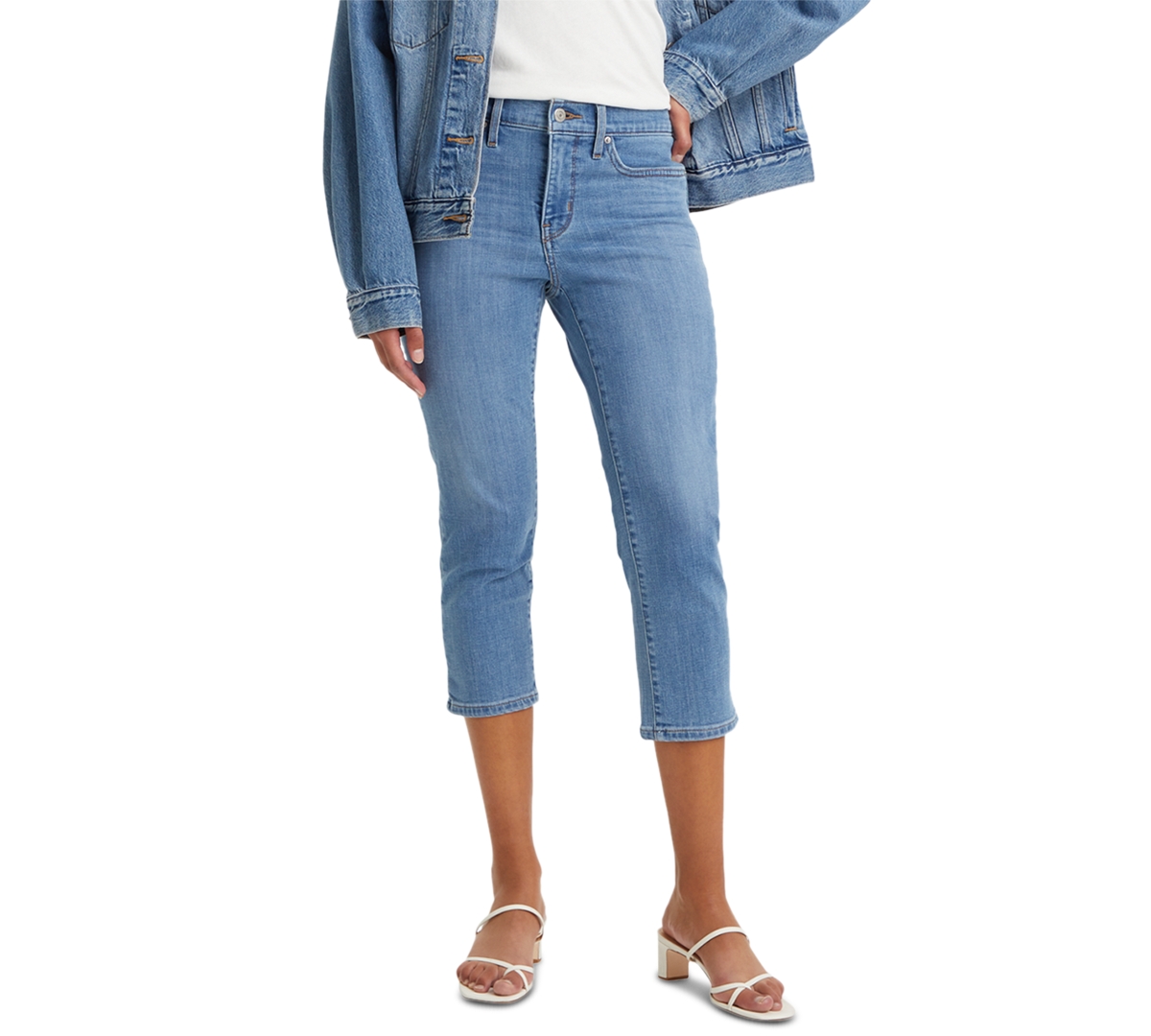Click here for Levis 311 Shaping Skinny Mid Rise Capri Jeans - La... prices
